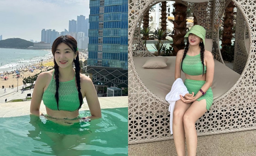 9기 옥순, 에메랄드 수영복 자태…볼륨감에 골반 라인까지 '완벽'-pickcon
