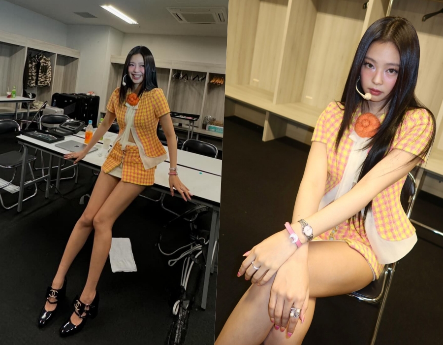 제니, 한뼘 치마에 아찔 꿀벅지 "다시 만나요!" 일본어 인사-pickcon