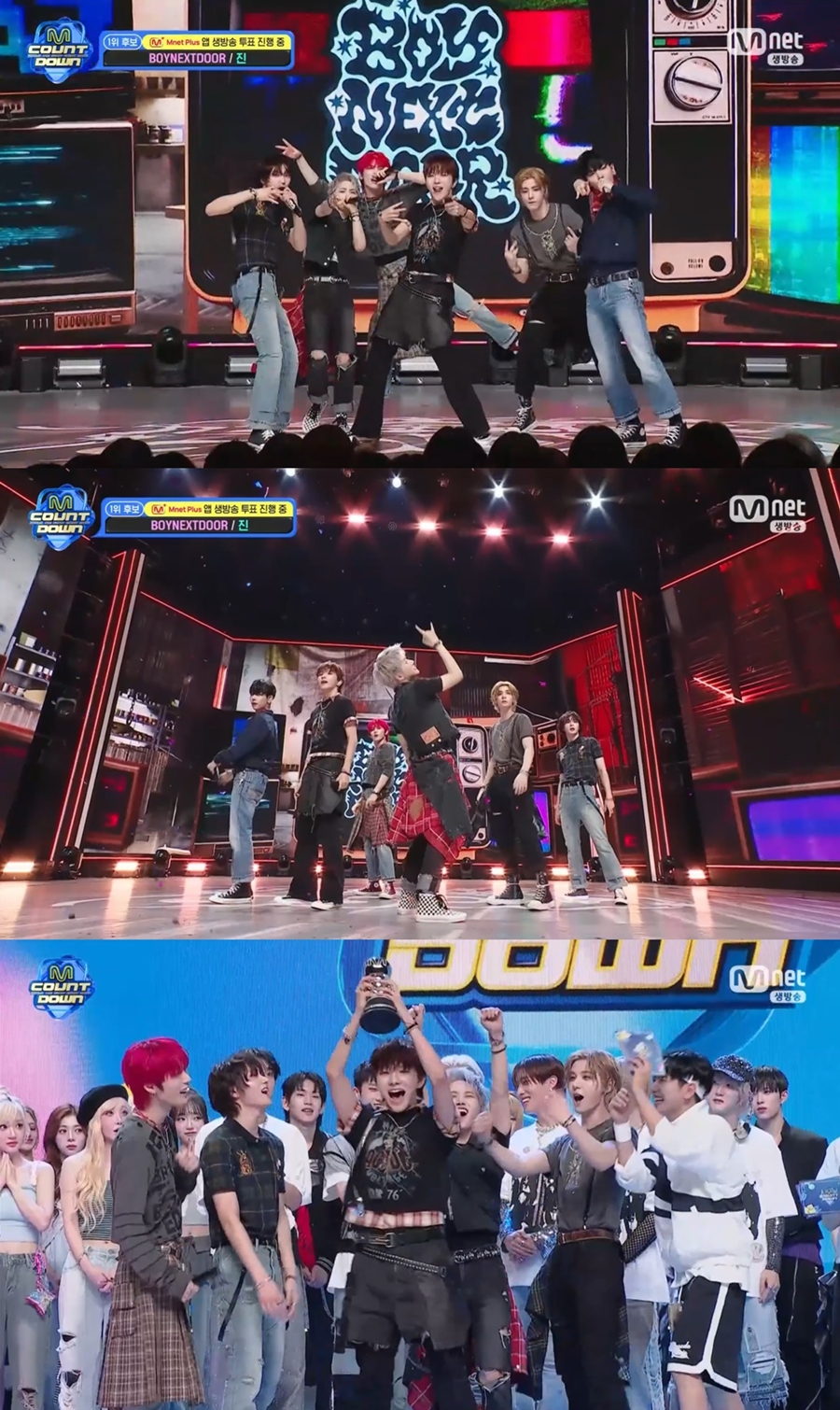 보이넥스트도어, 명재현 MC 활약 속 '엠카' 1위 "앞으로도 사랑에 보답할 것"-pickcon