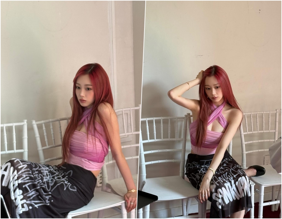 에스파 지젤, 묵직한 볼륨감에 깜짝…홀터넥에 드러난 글래머 자태-pickcon