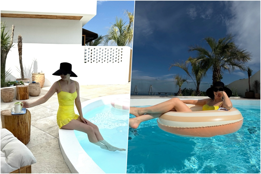 장가현, 40대 후반 애 둘 맘인데…레몬빛 수영복 입고 뽐낸 글래머 자태-pickcon