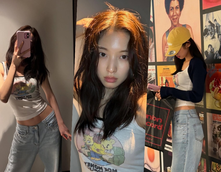 오마이걸 아린, 골반여신이었네…핏 하나로 끝낸 Y2K 룩-pickcon