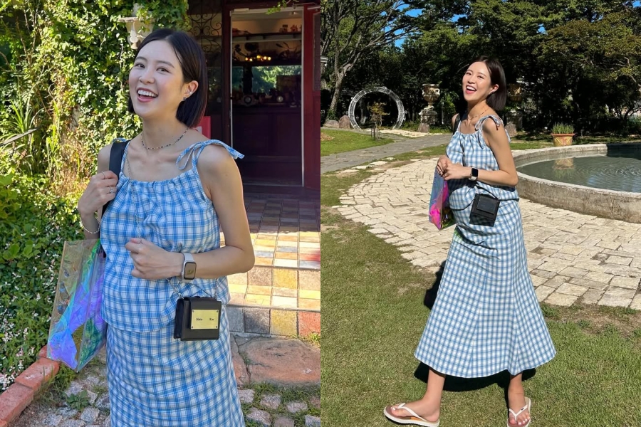 10기 현숙, 임신 막달인데 이렇게 슬림할 수가…배만 봉긋 나온 청순 D라인-pickcon