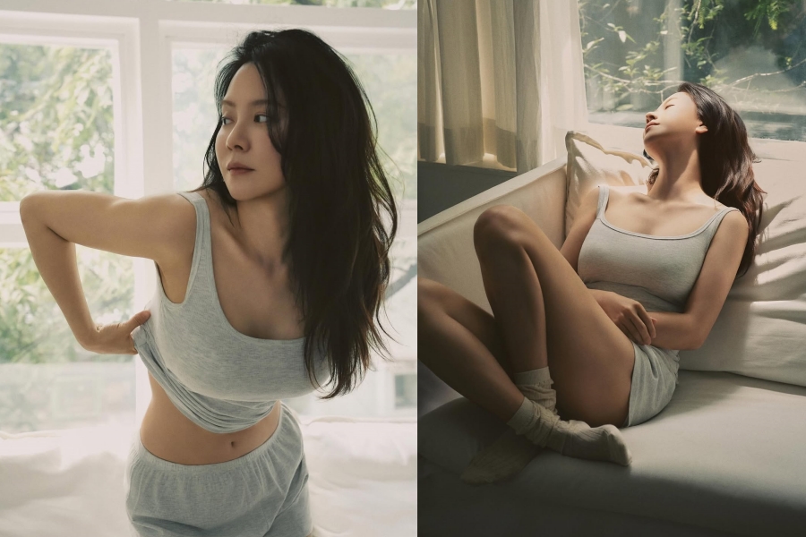 송지효, 언더웨어 들어 올리고 S라인 자랑…볼륨감도 눈길-pickcon