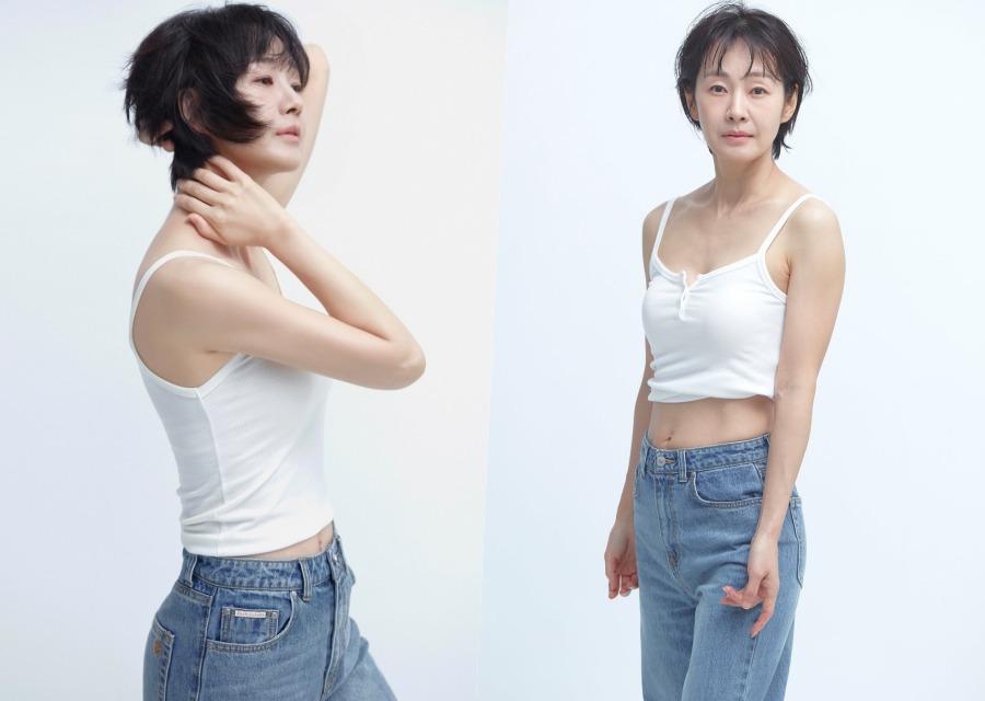 명세빈, 50세 맞아? 청바지에 화이트 민소매티 …여전히 청순글래머 자태-pickcon